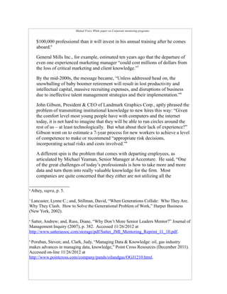 Corporate mentoring program benefits | PDF