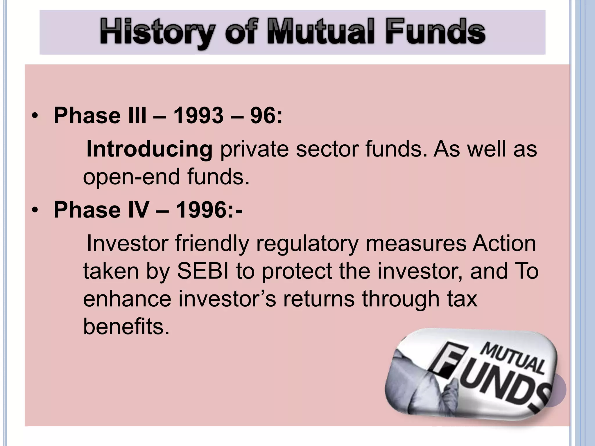 Mutual funds history, types, flow, and role of AIMF | PPT