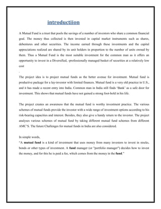 Acadamic Project- Mutual Funds | PDF