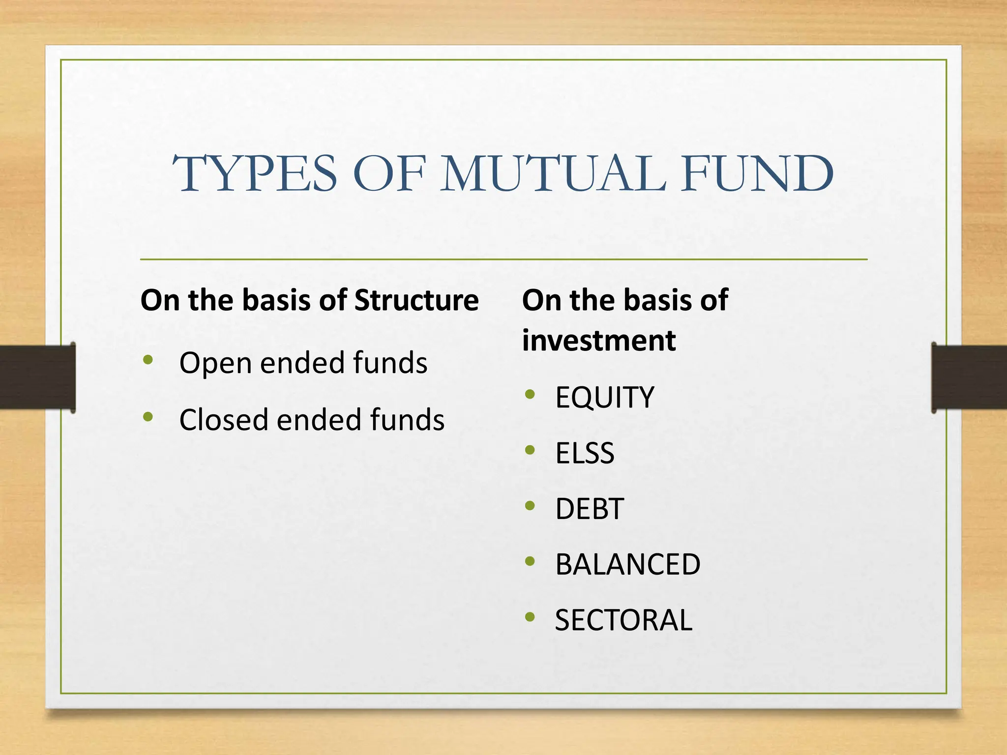 types of mutual fund project presentation.pptx
