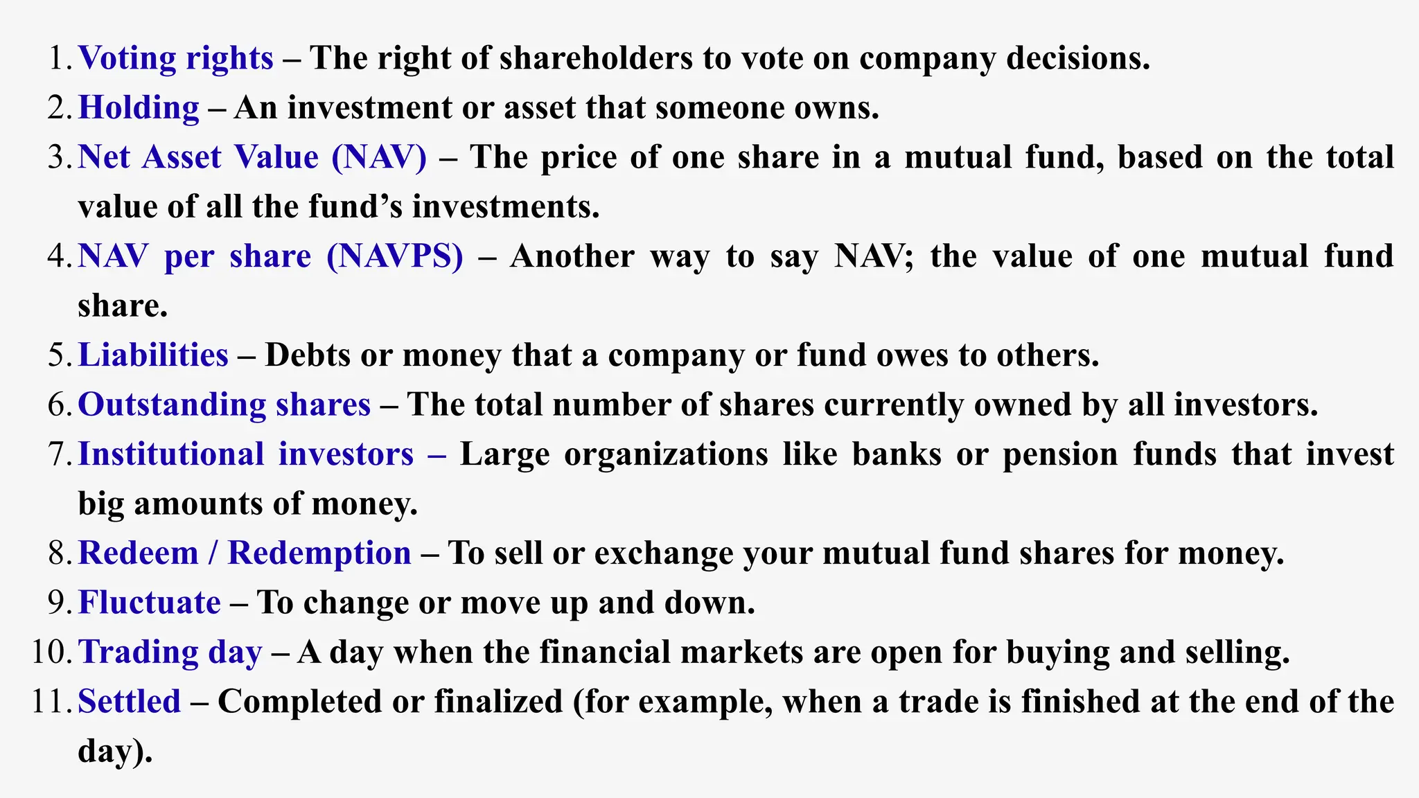 presentation about mutual funds and stocks | PDF