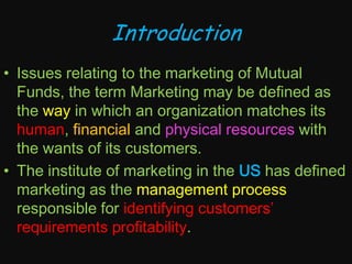 Mutual fund marketing | PPTX