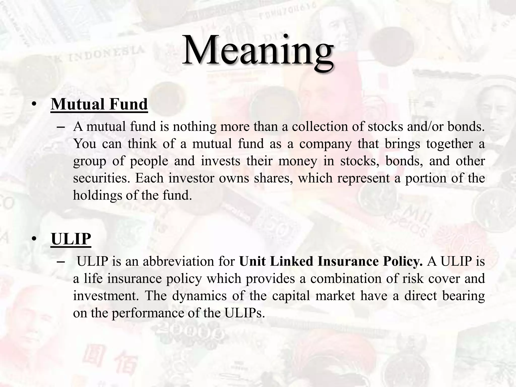 Mutual fund or ULIP | PPTX