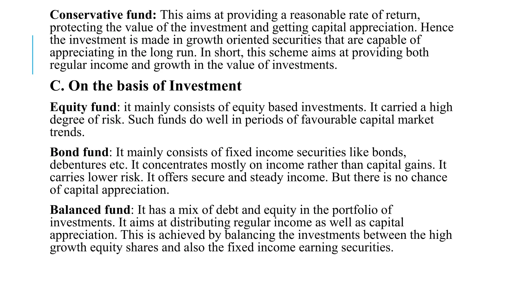 MUTUAL FUND, features of mutual fund, types | PPTX