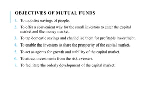 MUTUAL FUND, features of mutual fund, types | PPTX