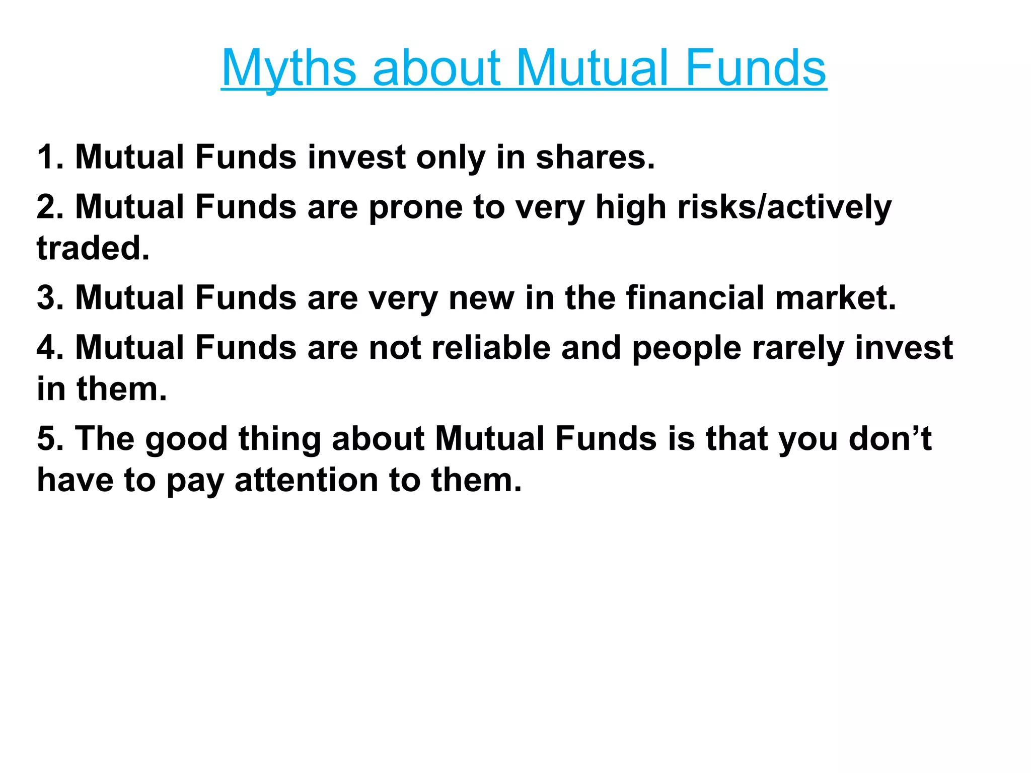 Basic Of Mutual Funds Ppt