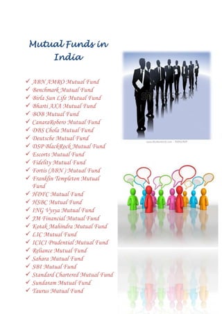 Mutual fund project | DOCX