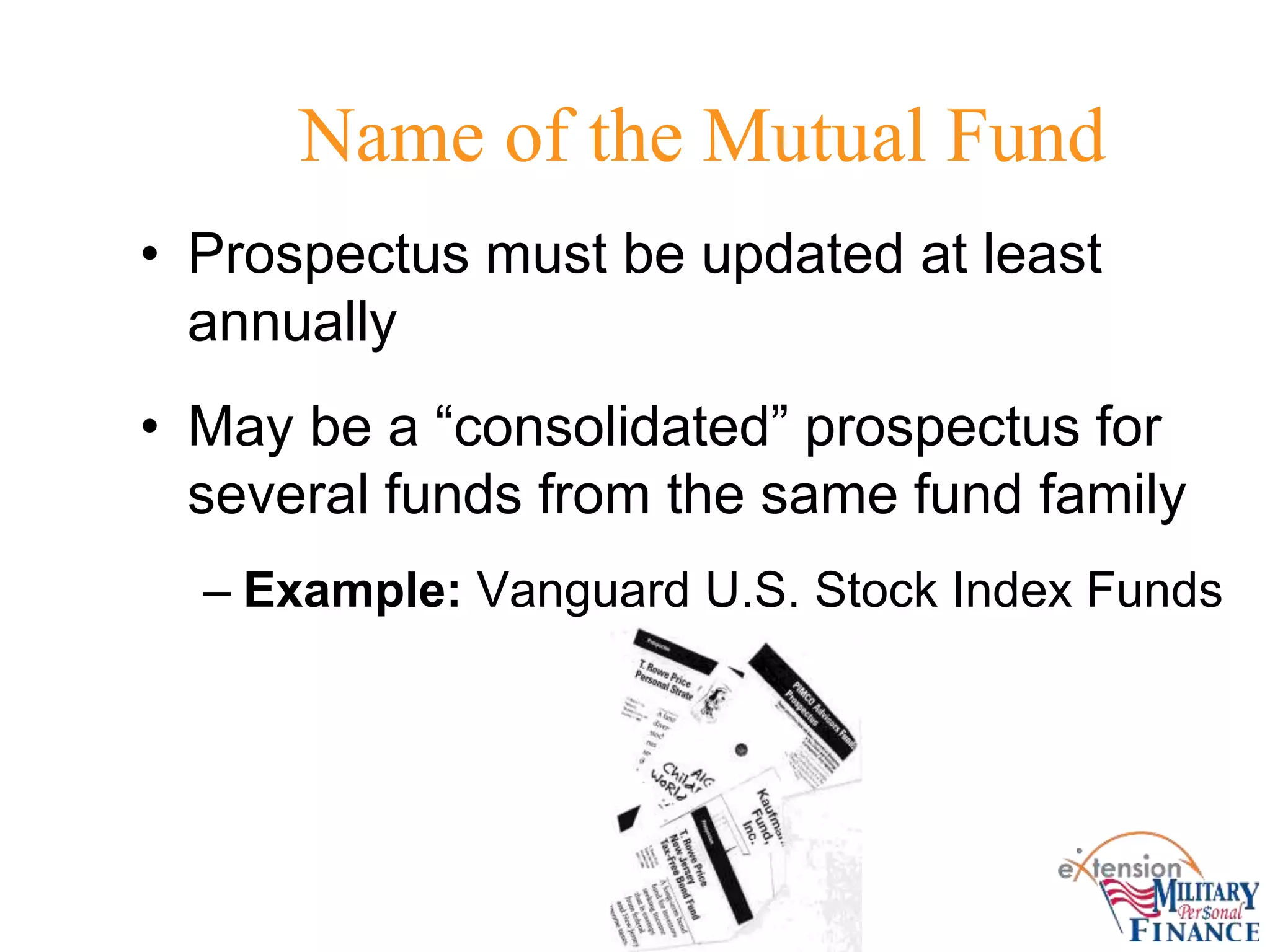 How to Read a Mutual Fund Prospectus | PPTX