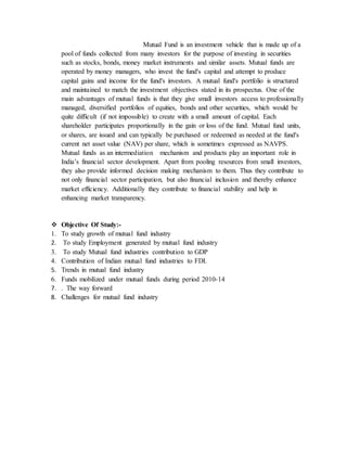 Mutual fund reseach paper | DOCX