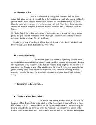 Mutual fund reseach paper | DOCX