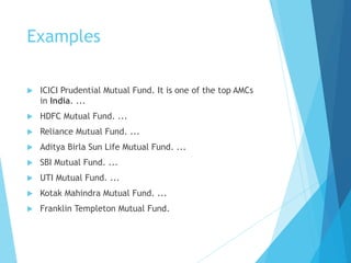 Mutual funds and types of mutual funds | PPT