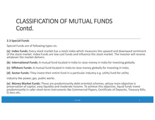 Mutual funds, classification of mutual funds | PDF