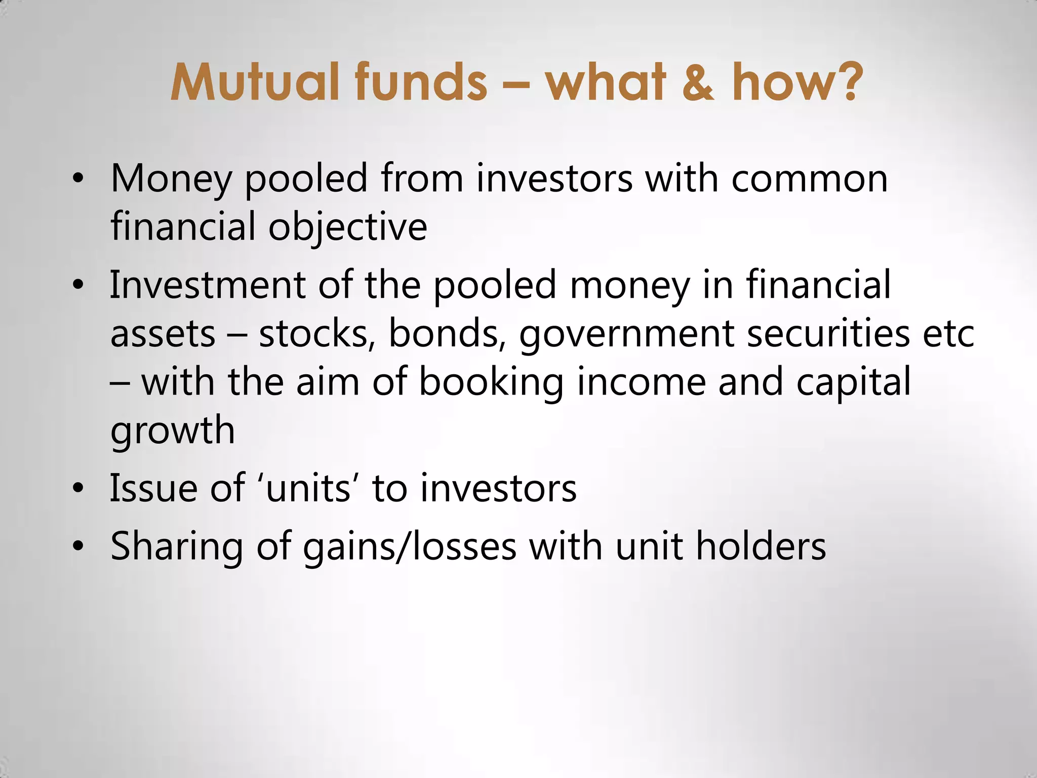 Mutual funds and their importance in financial planning | PPTX