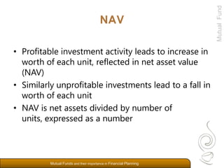 Mutual funds and their importance in financial planning | PPTX