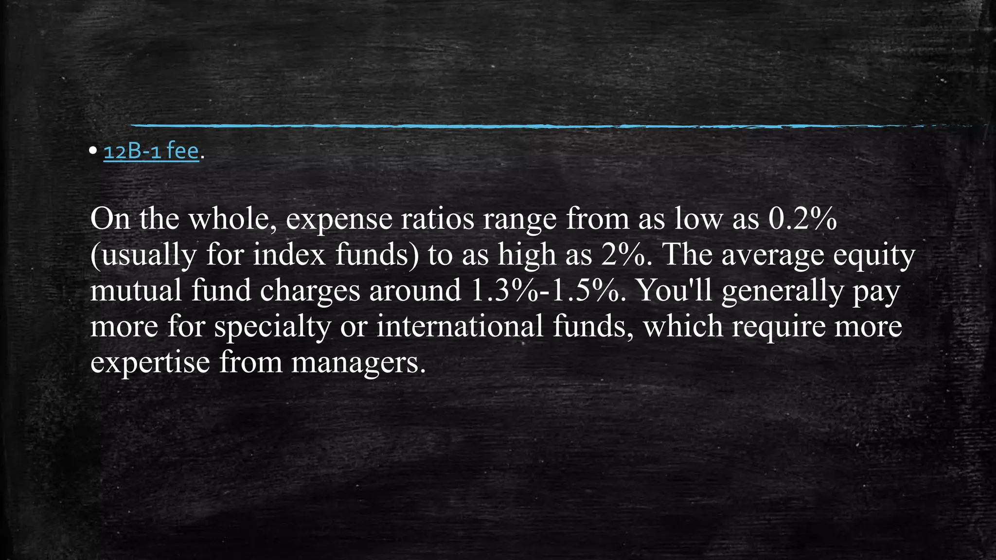 Mutual funds fees and expenses | PPTX