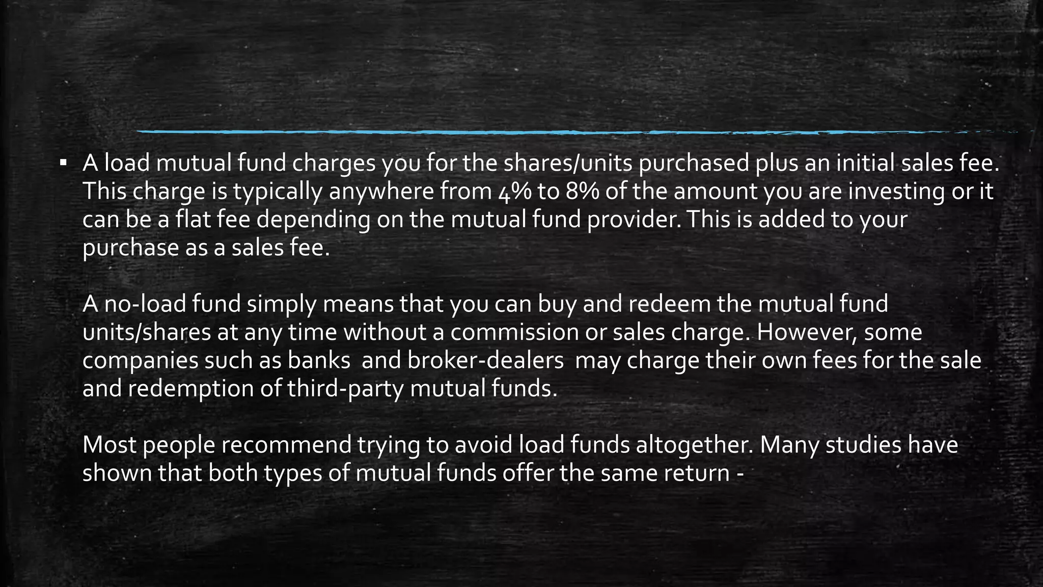 Mutual funds fees and expenses | PPTX