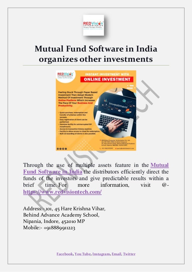 Mutual Fund Software in India organizes other investments.pdf