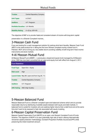 Mutual funds report | DOCX