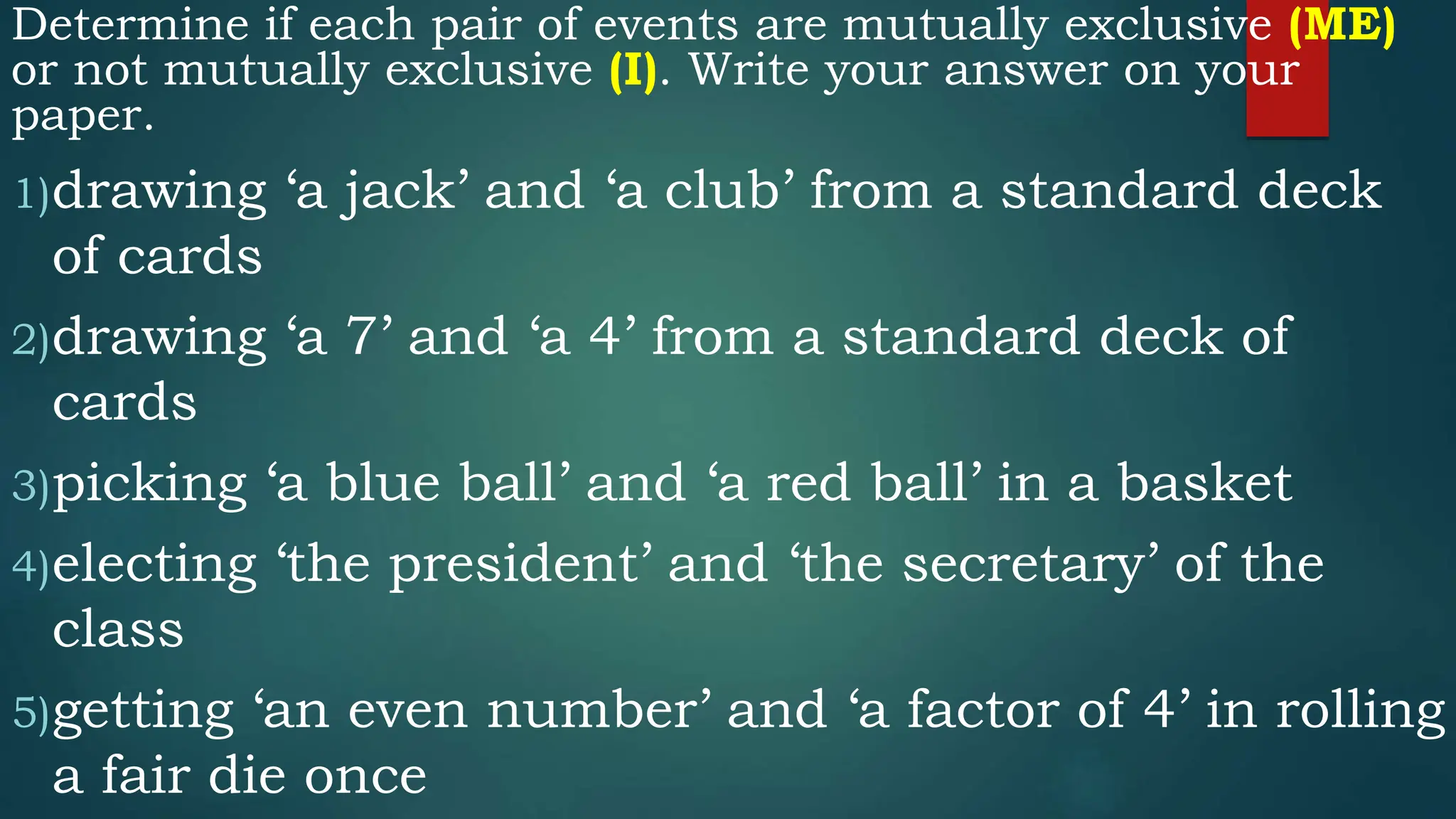 Mutually Exclusive and Not Exclusive Events.pptx