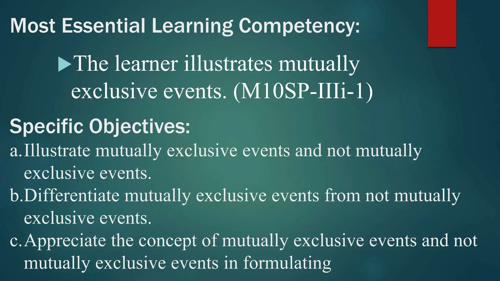 Mutually Exclusive and Not Exclusive Events.pptx