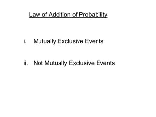 mutually Exclusive Events.ppt | Physics | Science