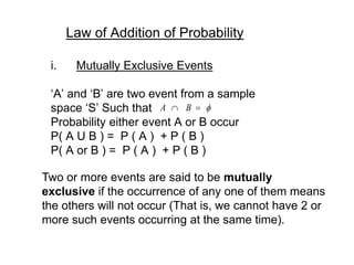 mutually Exclusive Events.ppt | Physics | Science