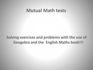 Mutual Math tests in Italy | PPT