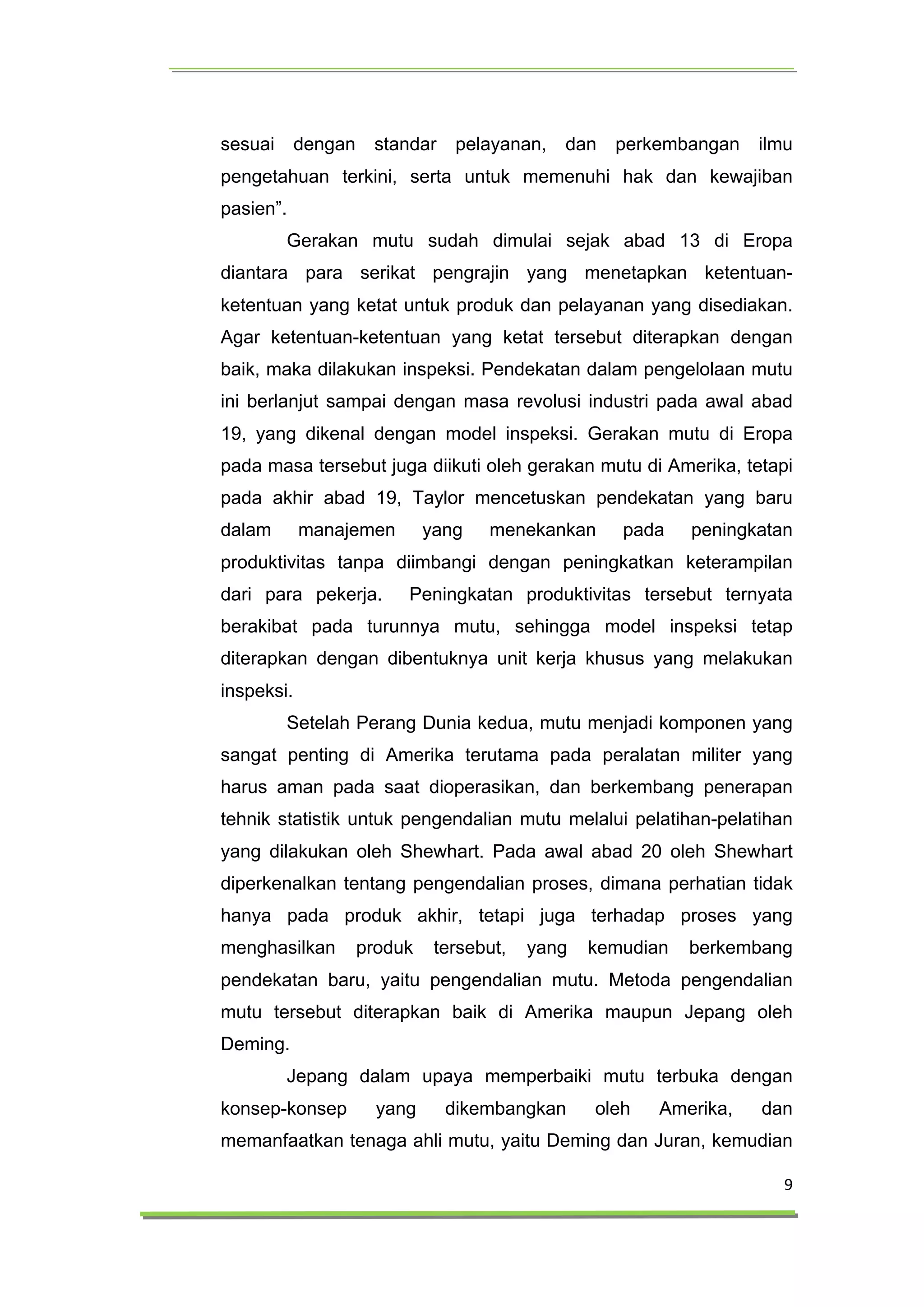 (MUTU) Pedoman Tata Kelola Mutu di Puskesmas (Direktorat Mutu dan ...