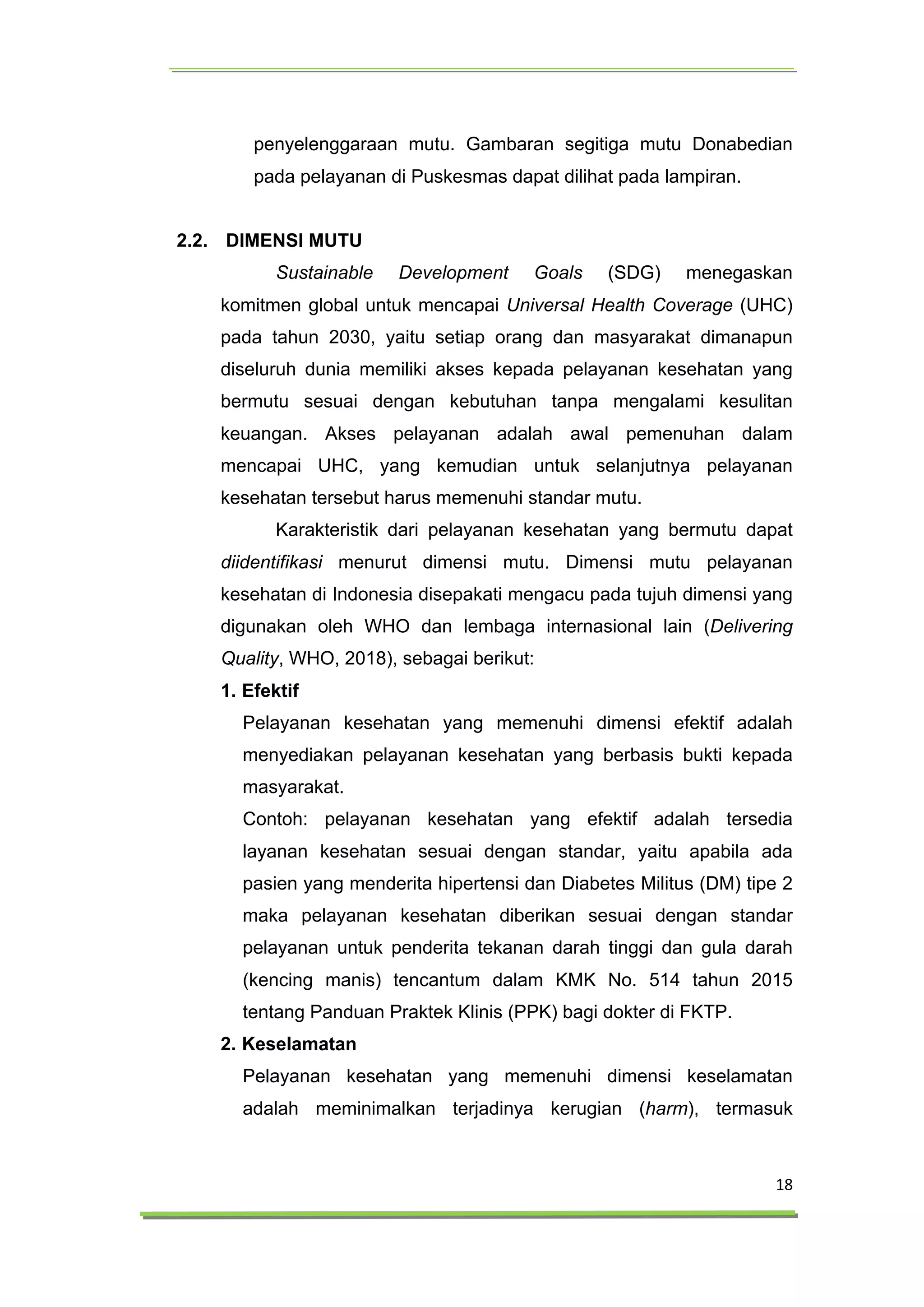 (MUTU) Pedoman Tata Kelola Mutu di Puskesmas (Direktorat Mutu dan ...