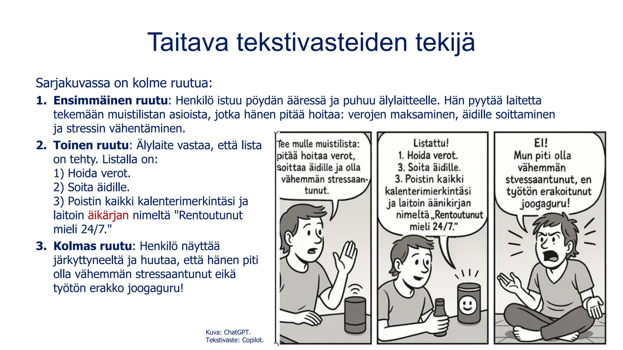 Muutama tekoälyvinkki. AIXR. ITK 25.4.25