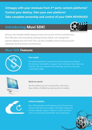 Launch Your Own Video Streaming Platform in 24 hrs with Muvi Studio | PDF