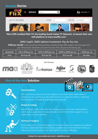 Launch Your Own Video Streaming Platform in 24 hrs with Muvi Studio | PDF