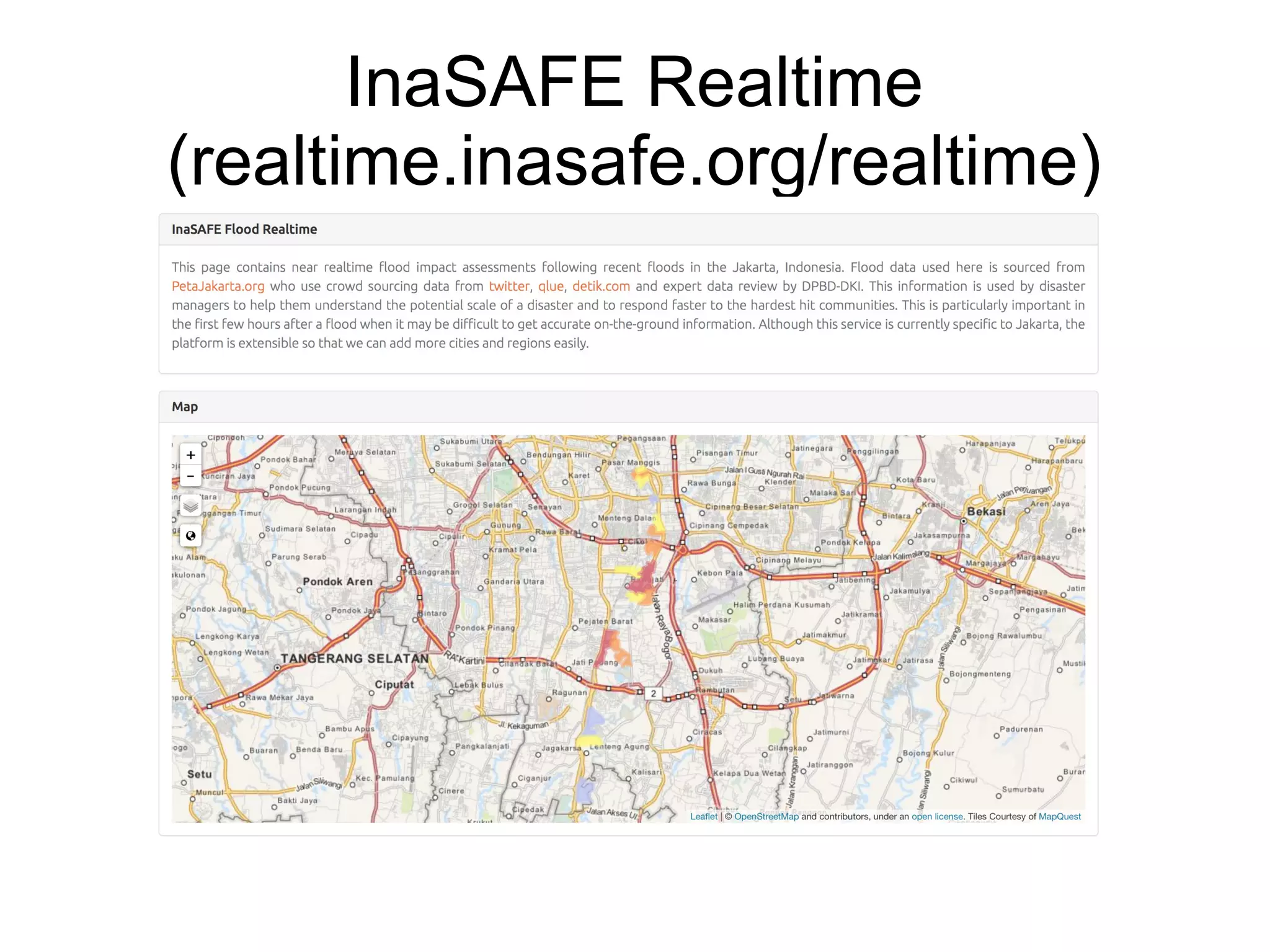Peta Jakarta and InaSAFE Realtime | PPT | Free Download