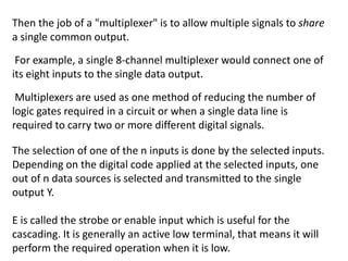COMPUTER ORGANIZATION -Multiplexer,Demultiplexer, Encoder | PPT