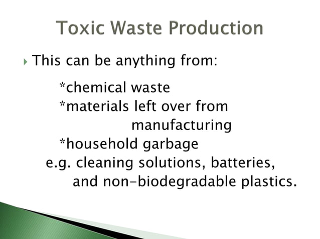 Toxic Waste Management | PPTX | Environmental Services Industry ...