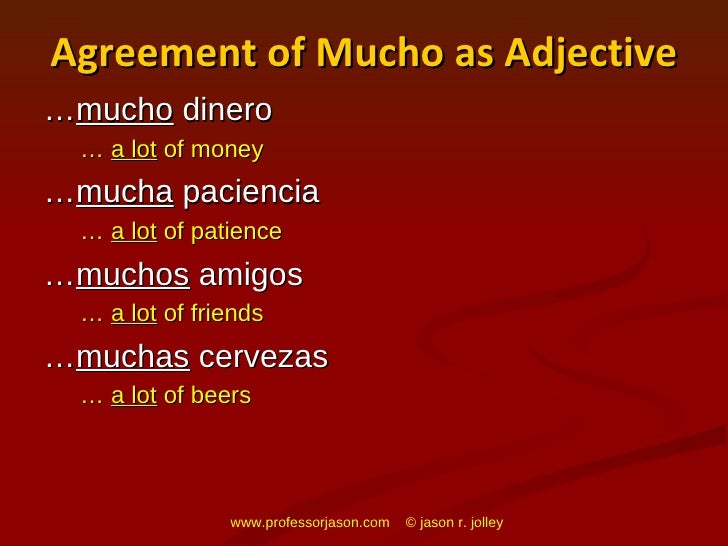 Muy vs. Mucho in Spanish