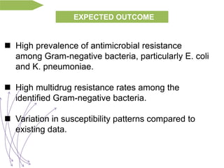 PREVALENCE OF ANTIMICROBIAL SUSCEPTIBILITY OF GRAM NEGATIVE BACTERIA IN URINE | PPT | Infectious ...