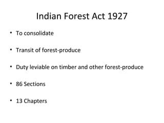 Forest Policy And Laws | PPT