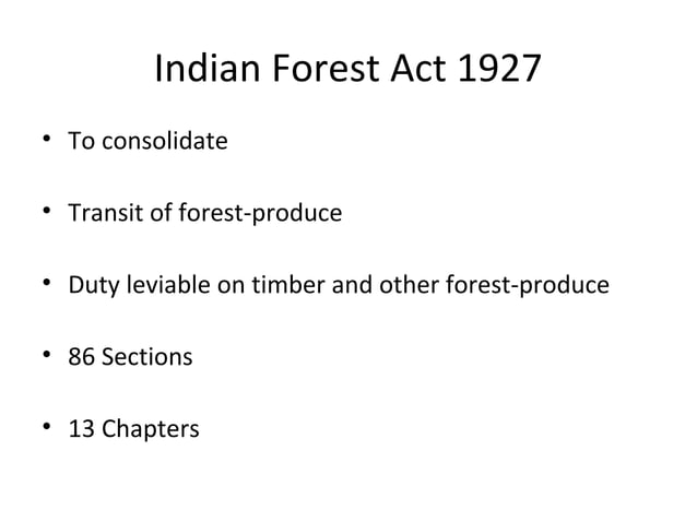 Forest Policy And Laws | PPT