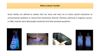 Smart textile ppt | PPTX