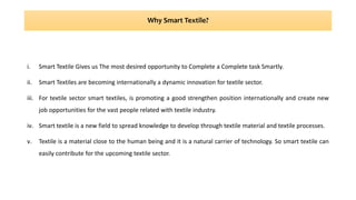 Smart textile ppt | PPTX