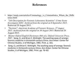 FORENSIC CHEMISTRY PPT | PPTX