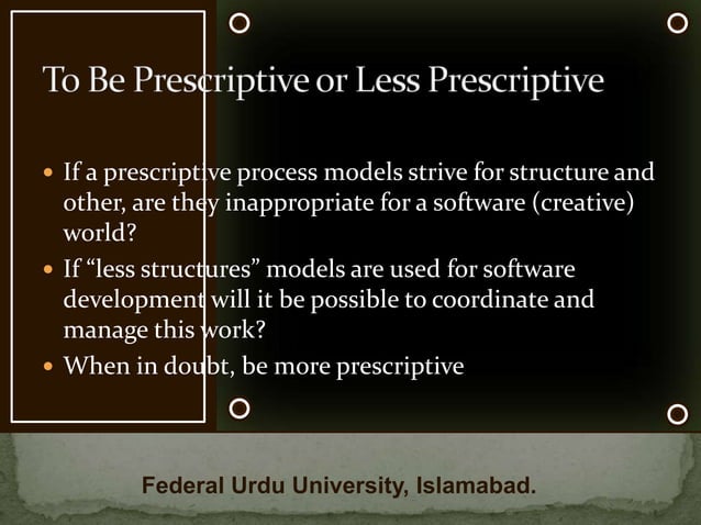 Muzammil Prescriptive Vs Agile Process Models | PPSX