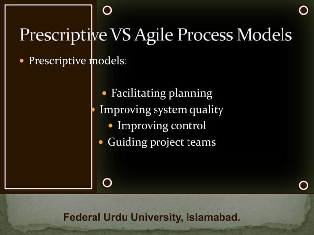 Muzammil Prescriptive Vs Agile Process Models | PPSX