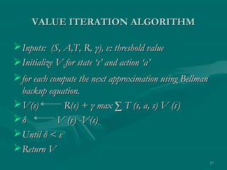MOUNTAIN CAR PROBLEM USING TEMPORAL DIFFERENCE(TD) & VALUE ITERATION(VI ...