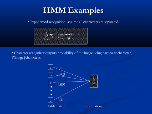 HIDDEN MARKOV MODEL AND ITS APPLICATION | PPT