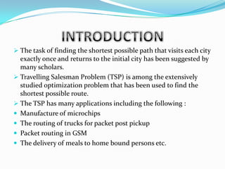 Muzammil Adulrahman ppt on travelling salesman Problem Based On ...