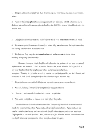 Muzammil Agile Vs Prescriptive | PDF