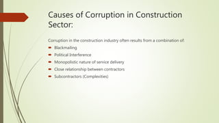 Corruption Control in Civil Engg. | PPT