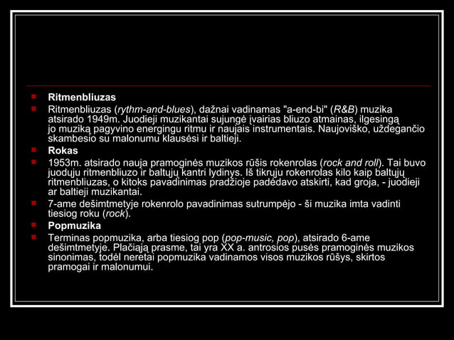 Muzika | PPT | Free Download